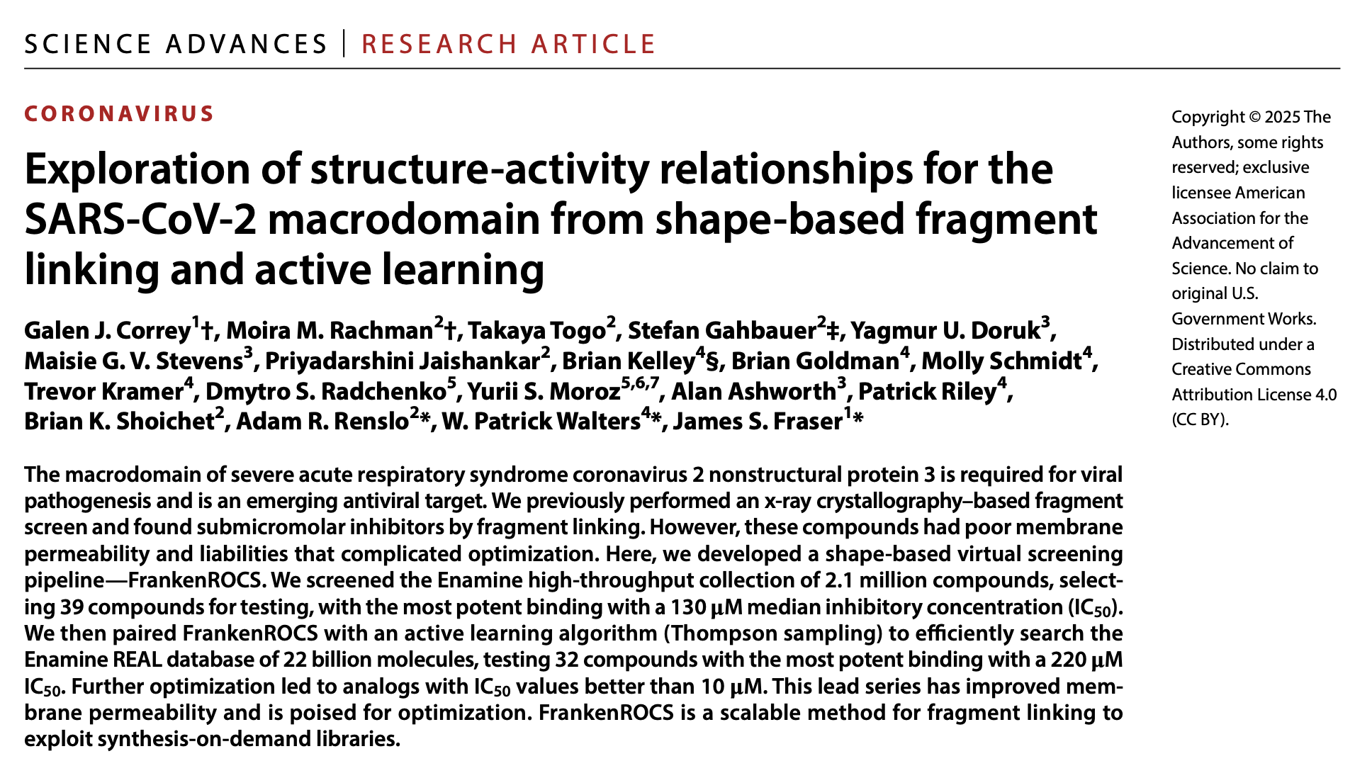 FastROCS Shape based virtual screening software